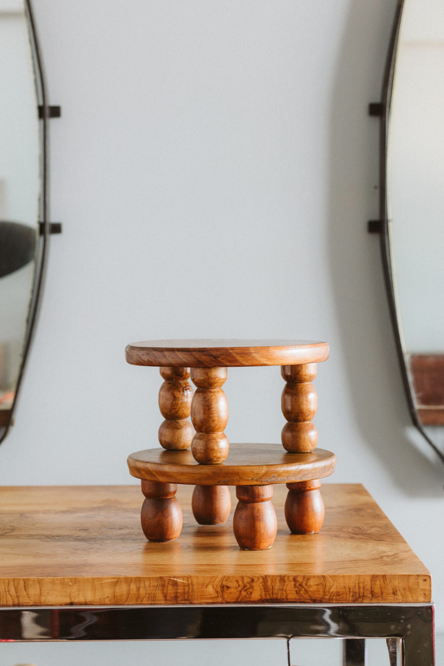 Turned Timber Plant Stands/Risers - Gina Fabish Homewares and Furniture NZ